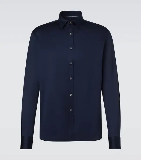 Canali Cotton Jersey Shirt - Blue