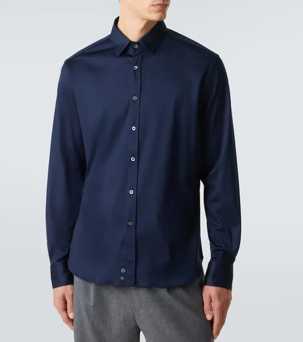 Canali Cotton Jersey Shirt - Blue
