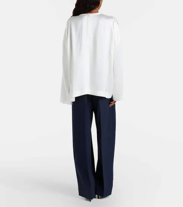 TOTEME Flannel Wide-leg Pants - Blue