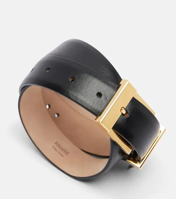 Khaite Manhattan Leather Belt - Black
