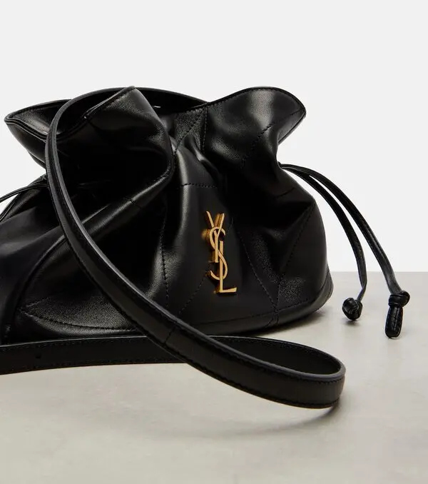 Saint Laurent Jamie Small Leather Shoulder Bag - Black