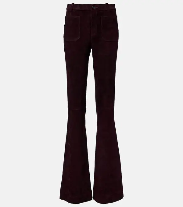 Stouls Laurent Suede Flared Trousers