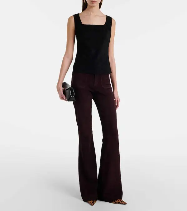 Stouls Laurent Suede Flared Trousers