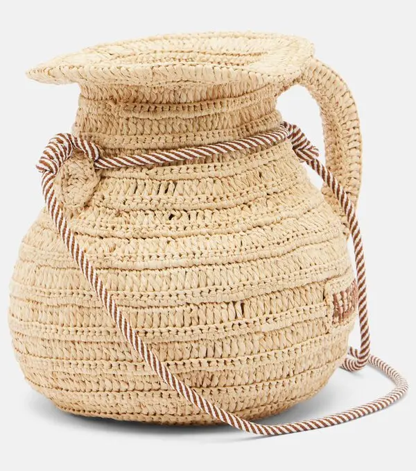 ALEMAIS Michelle Raffia Crossbody Bag