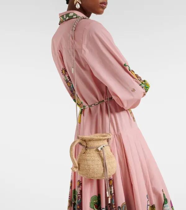 ALEMAIS Michelle Raffia Crossbody Bag