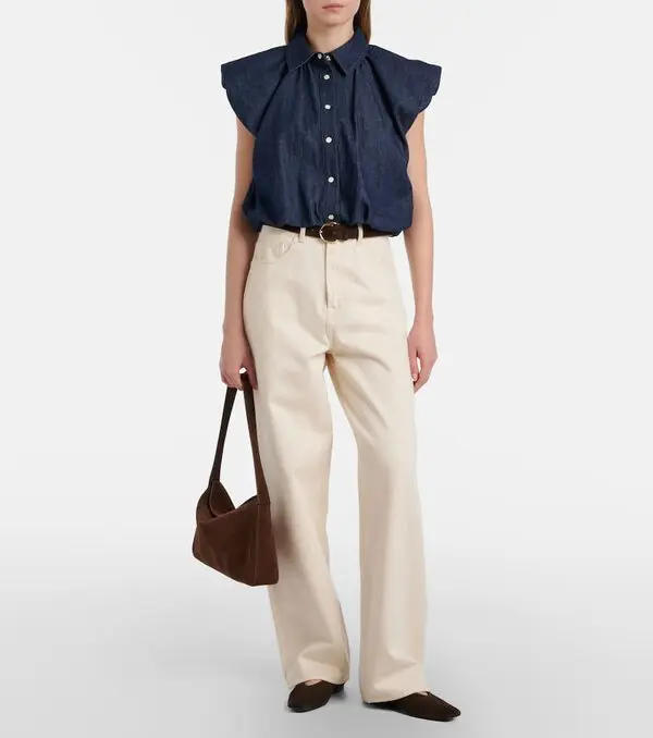 FRAME Shell Denim Blouse