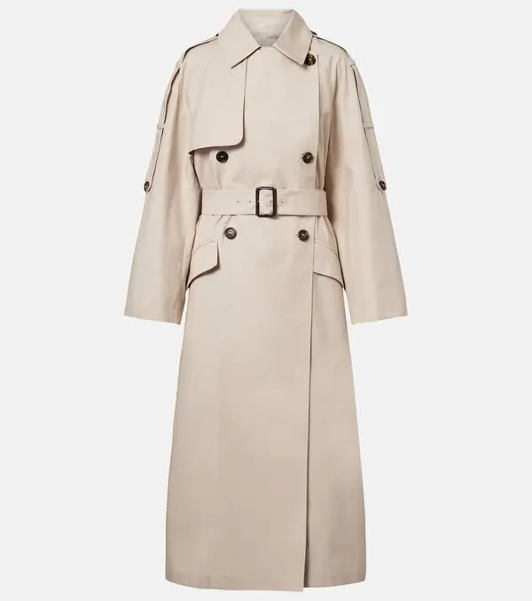 Max Mara The Cube Delfino Twill Trench Coat - Beige