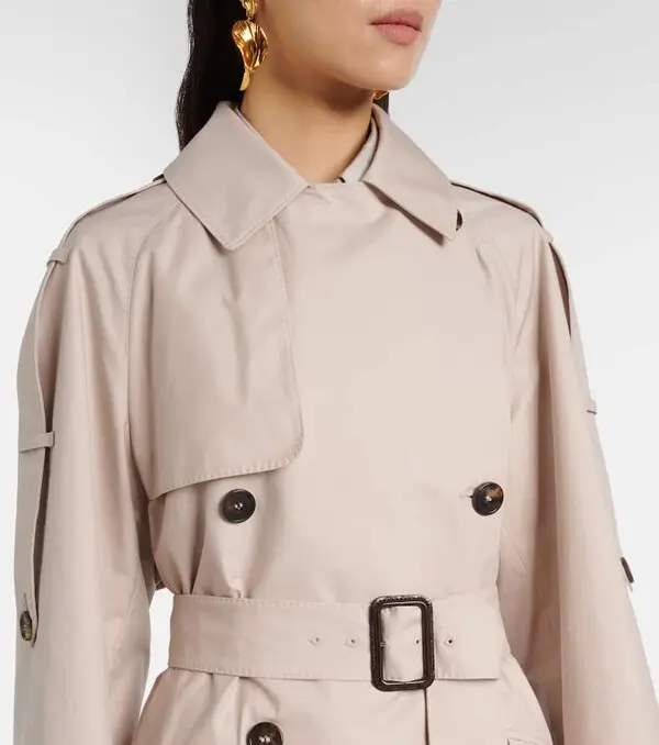 Max Mara The Cube Delfino Twill Trench Coat - Beige