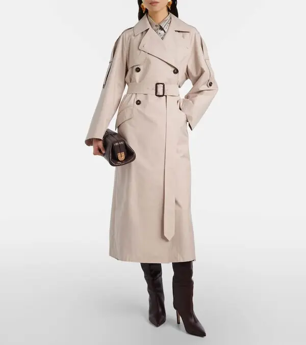 Max Mara The Cube Delfino Twill Trench Coat - Beige