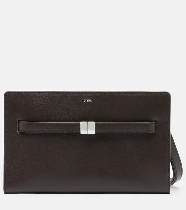TOTEME Small Leather Crossbody Bag - Brown