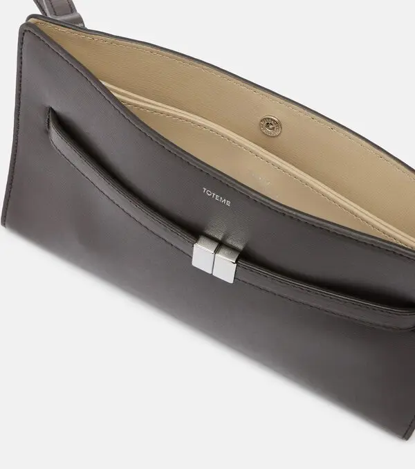 TOTEME Small Leather Crossbody Bag - Brown