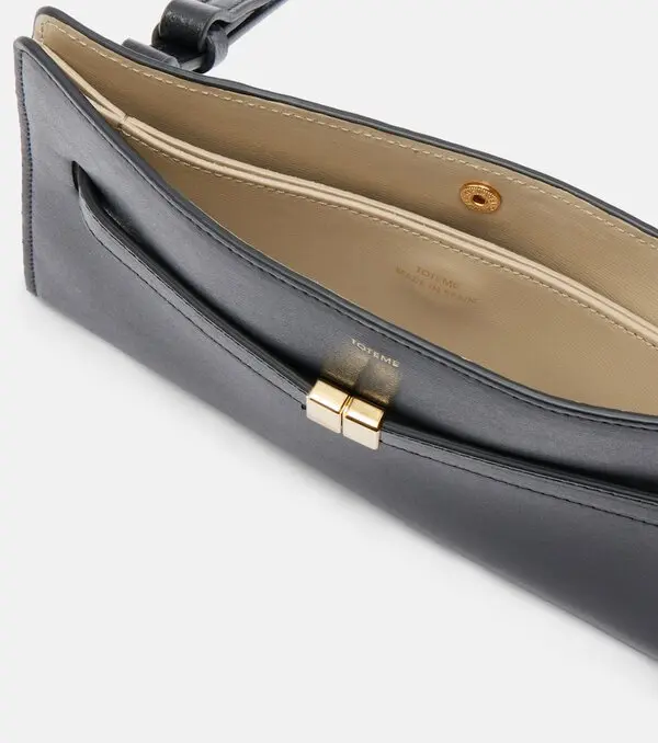 TOTEME Small Leather Crossbody Bag - Black