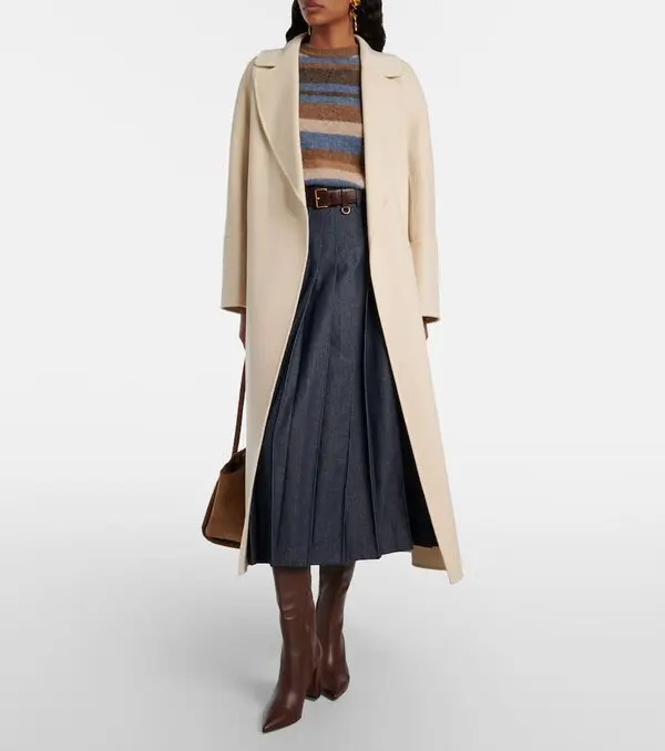 Max Mara Elisa Virgin Wool Wrap Coat