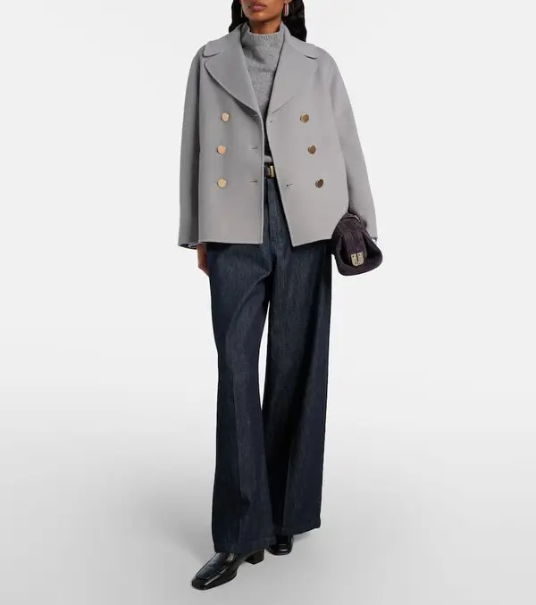 Max Mara Margot Double-breasted Virgin Wool Jacket - Grey