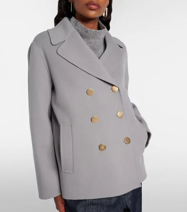Max Mara Margot Double-breasted Virgin Wool Jacket - Grey