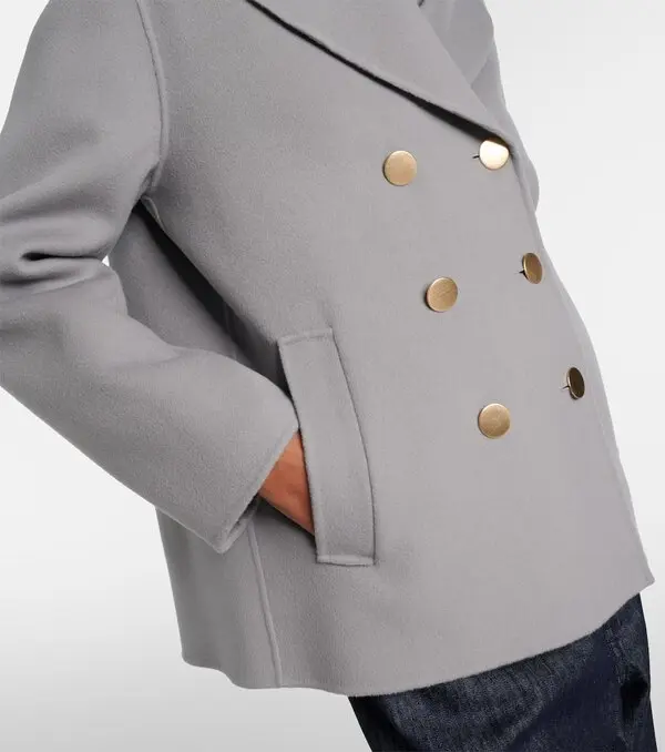 Max Mara Margot Double-breasted Virgin Wool Jacket - Grey