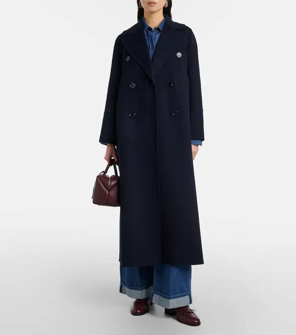 Max Mara Custodi Double-breasted Virgin Wool Coat
