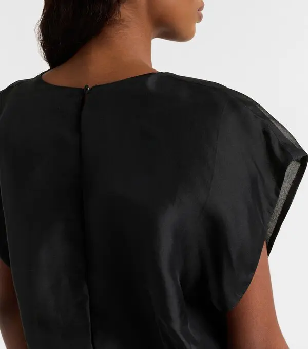 Khaite Mer Silk Top - Black