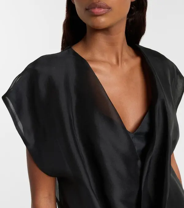 Khaite Mer Silk Top - Black