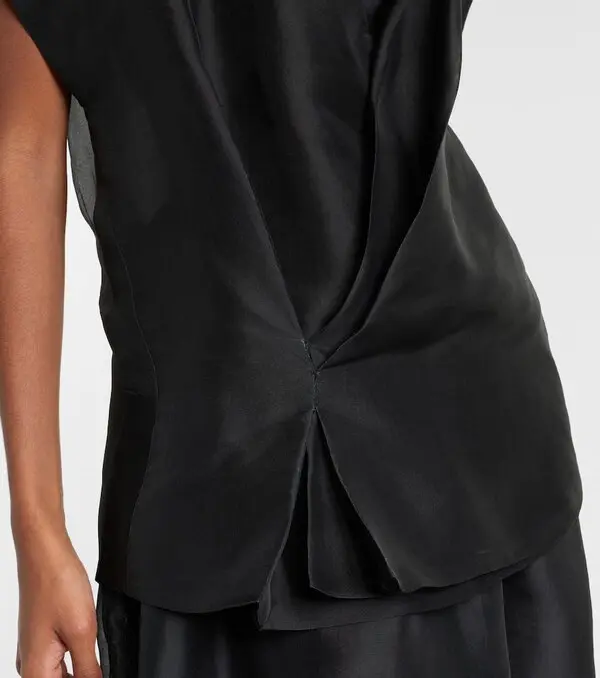Khaite Mer Silk Top - Black