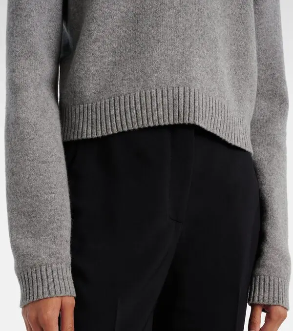 Givenchy Logo Wool And Cashmere Polo Sweater - Grey