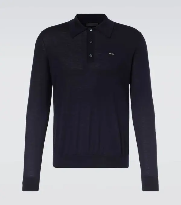 Prada Virgin Wool Polo Sweater
