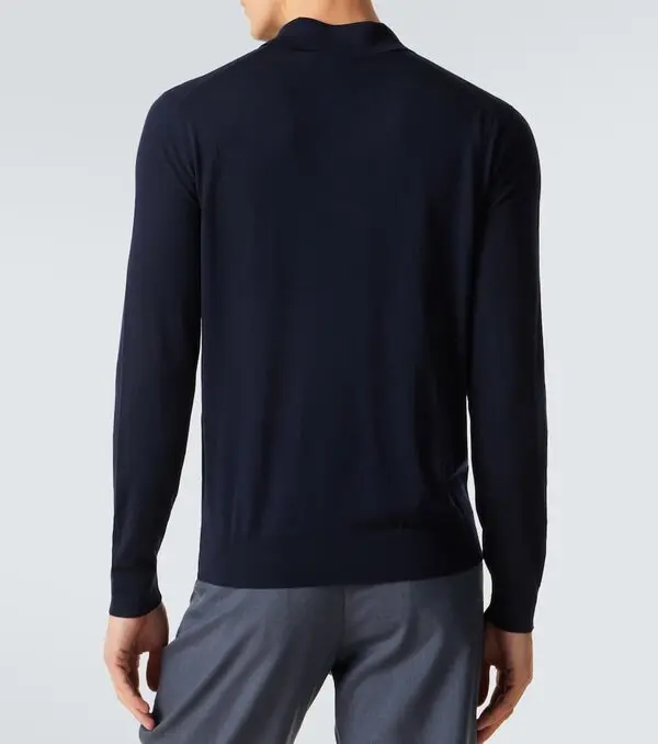 Prada Virgin Wool Polo Sweater