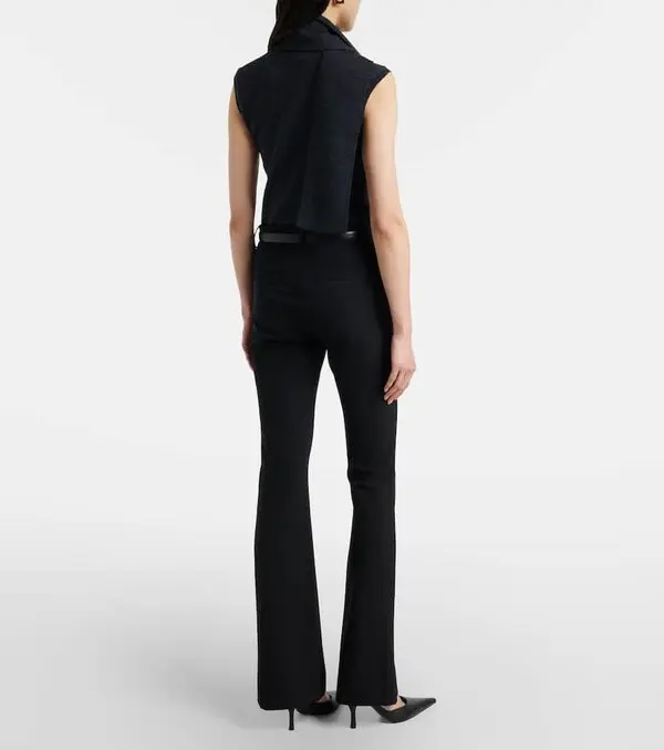 Veronica Beard Hibiscus High-rise Flared Pants