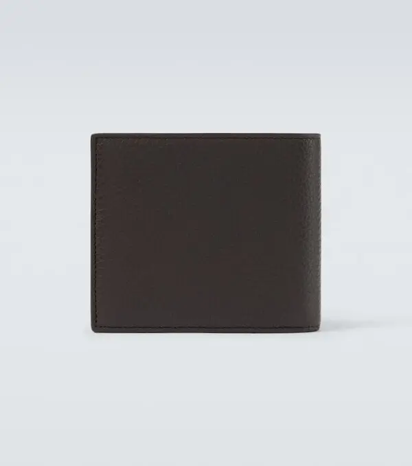 Saint Laurent Tiny Cassandre East/west Leather Wallet - Brown