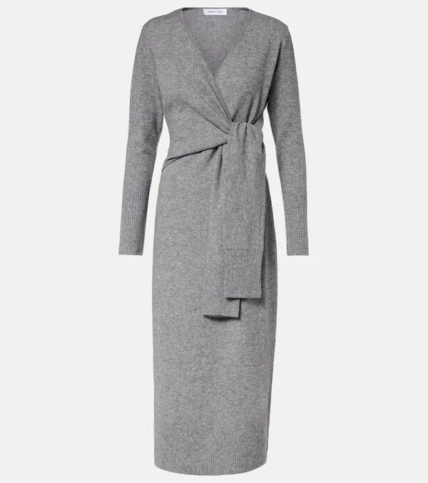 Veronica Beard Salomez Wool And Cashmere Midi Wrap Dress