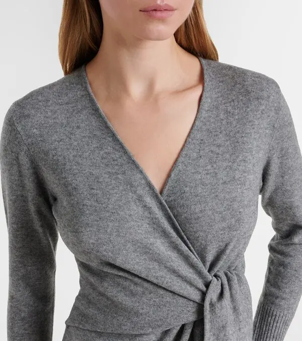 Veronica Beard Salomez Wool And Cashmere Midi Wrap Dress