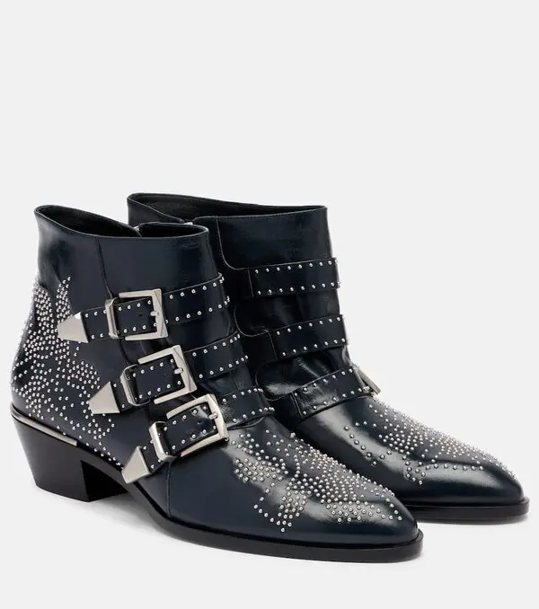 Chloé Susanna Studded Leather Ankle Boots
