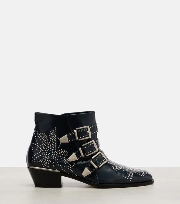 Chloé Susanna Studded Leather Ankle Boots