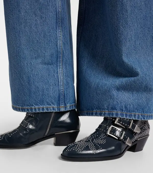 Chloé Susanna Studded Leather Ankle Boots