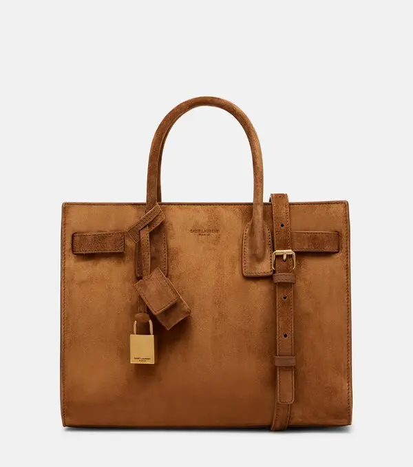 Saint Laurent Sac De Jour Mini Suede Top-handle Bag