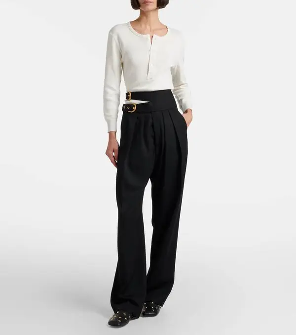 Chloé Rita Studded Leather Mules - Black