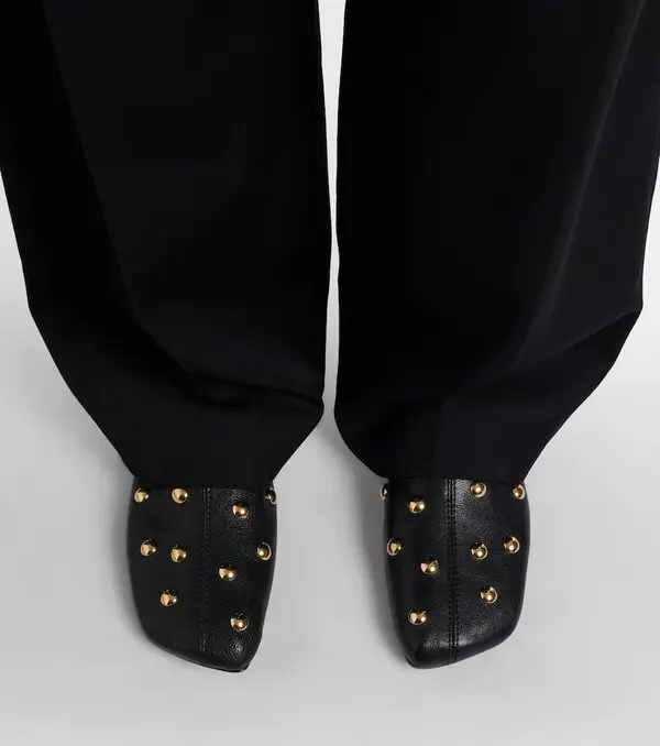 Chloé Rita Studded Leather Mules - Black