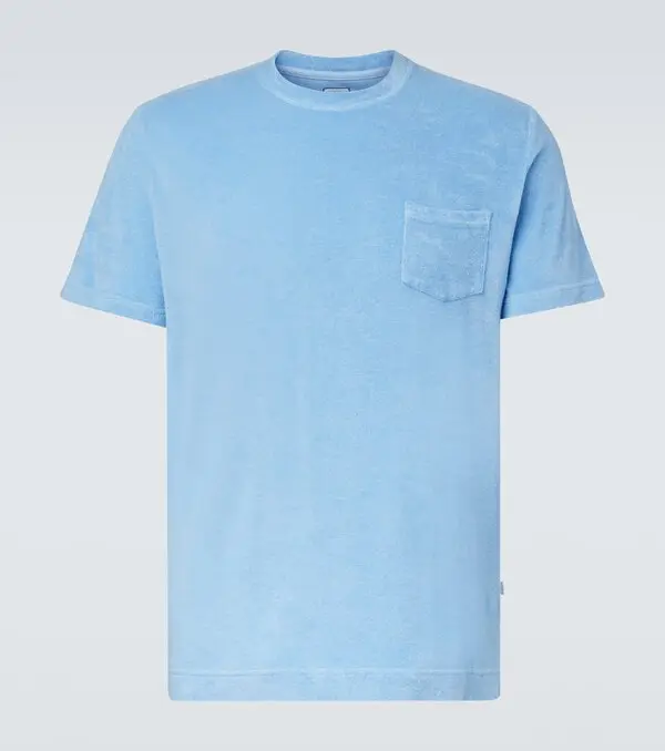 Fedeli Cotton Terry T-shirt - Blue