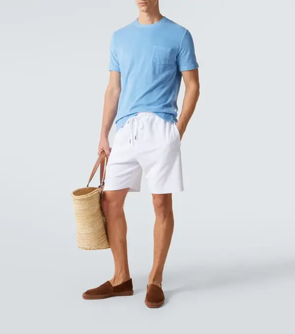 Fedeli Cotton Terry T-shirt - Blue