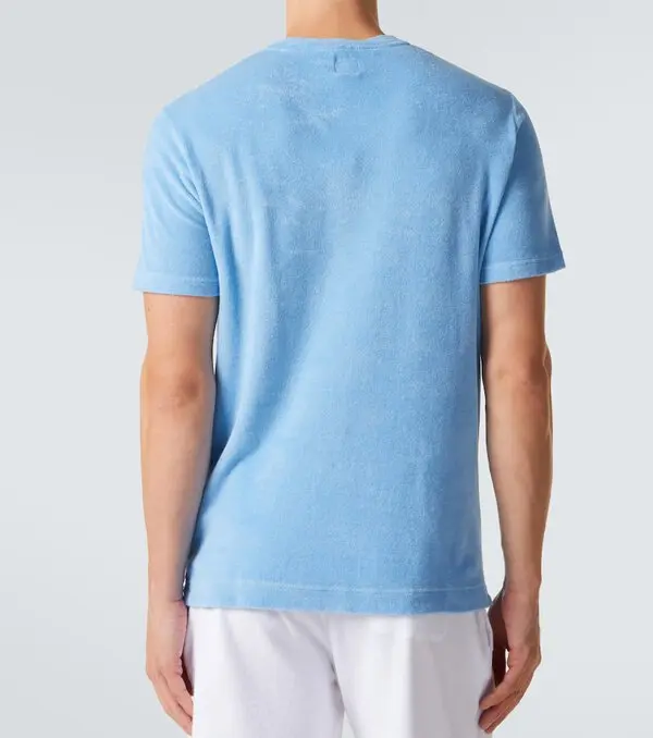 Fedeli Cotton Terry T-shirt - Blue