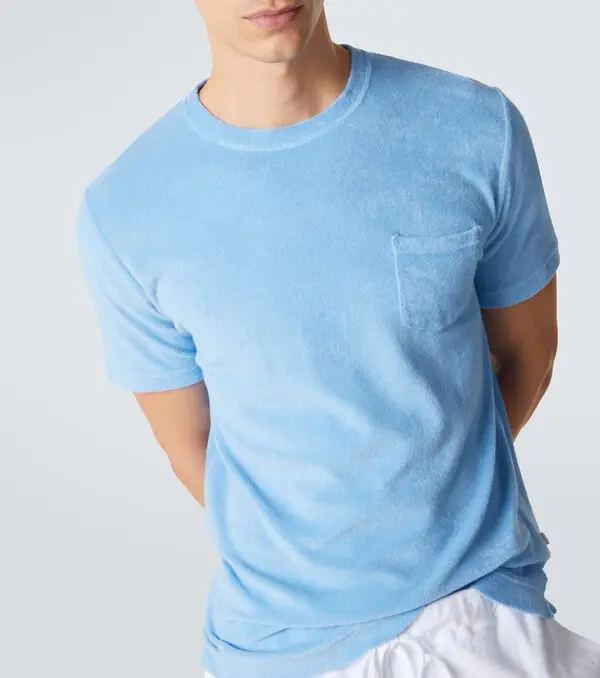 Fedeli Cotton Terry T-shirt - Blue