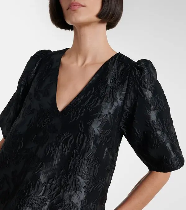 GANNI Satin Cloque Minidress