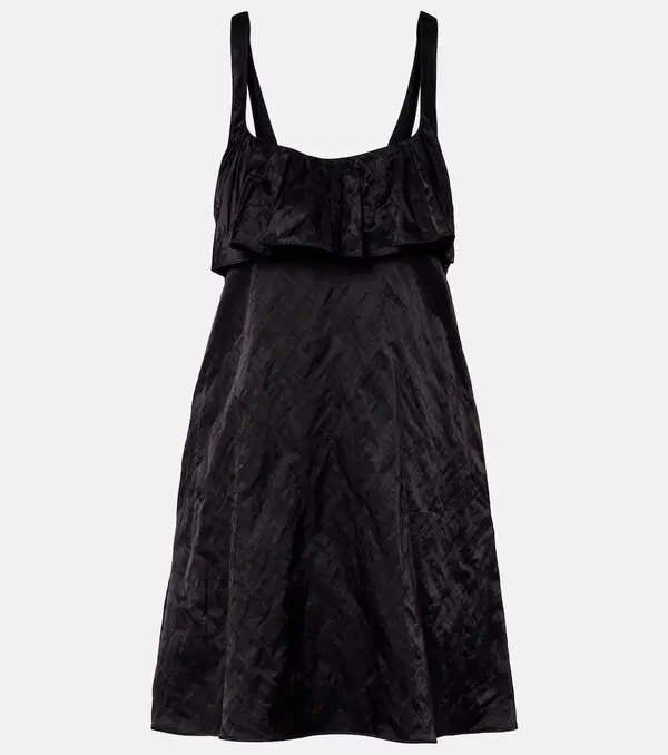 Chloé Ruffled Satin Mini Dress