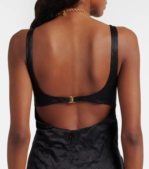 Chloé Ruffled Satin Mini Dress