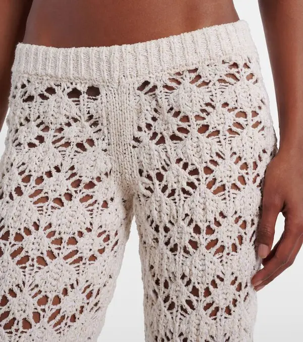 Alanui Lagoon Romance Crochet Flared Pants