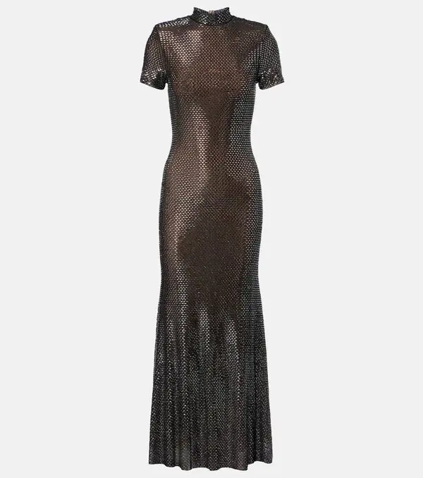 SELF-PORTRAIT Embellished Midi Dress