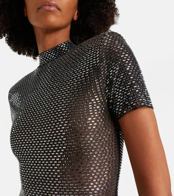 SELF-PORTRAIT Embellished Midi Dress