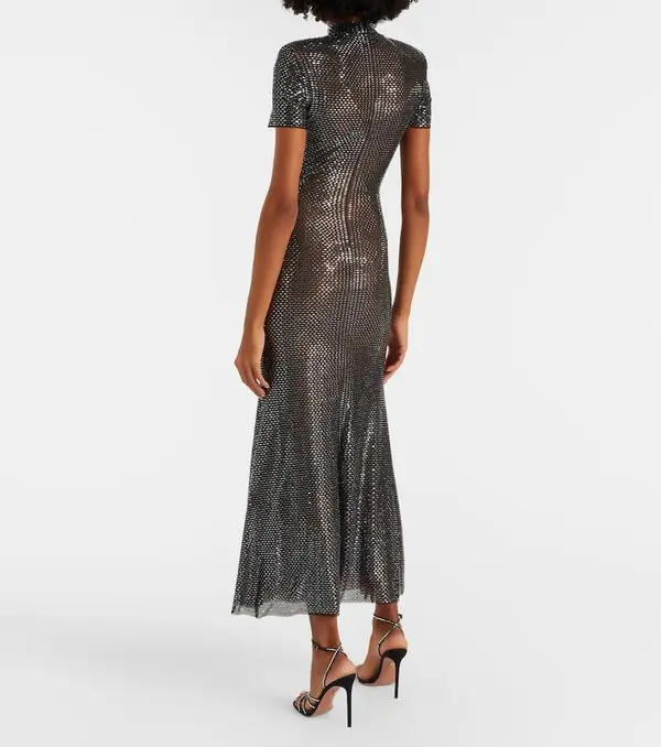 SELF-PORTRAIT Embellished Midi Dress