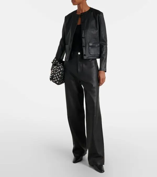 Stouls Gabrielle Leather Jacket - Black