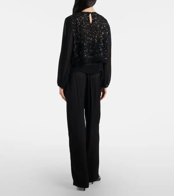 Velvet By Graham & Spencer Larkin Wide-leg Pants - Black